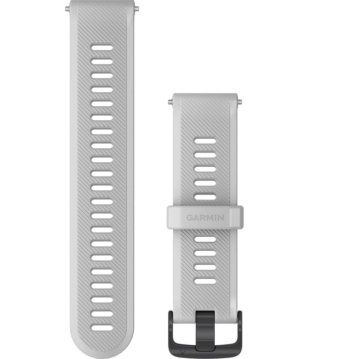 Forerunner Watch Band (22 mm), Whitestone Silicone with Slate Hardware ...