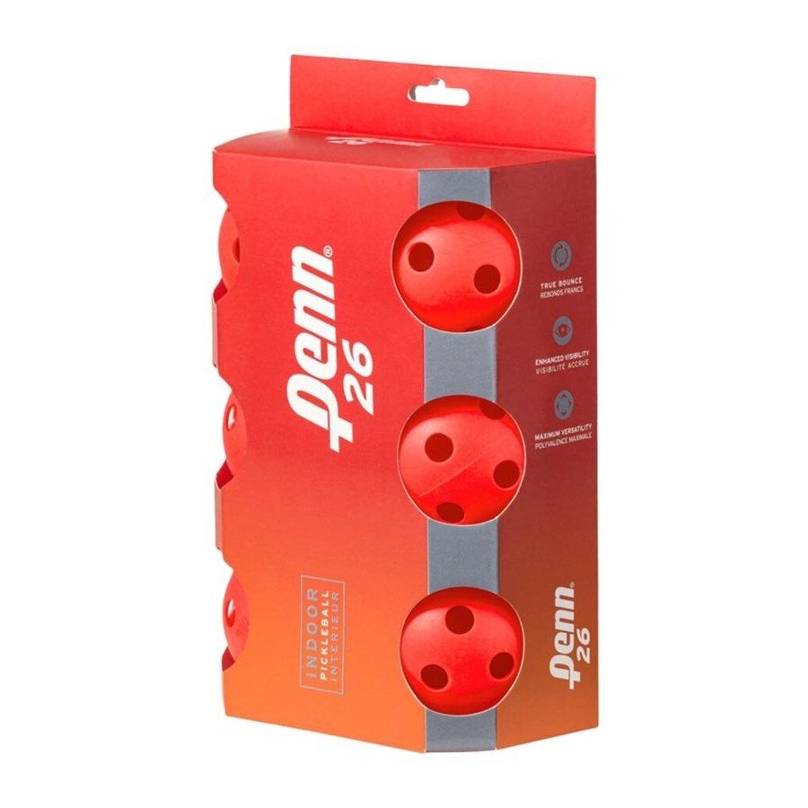 PENN 26 Indoor Pickleball Balls - 1 Pack of 6 Balls – Fitness New Zealand