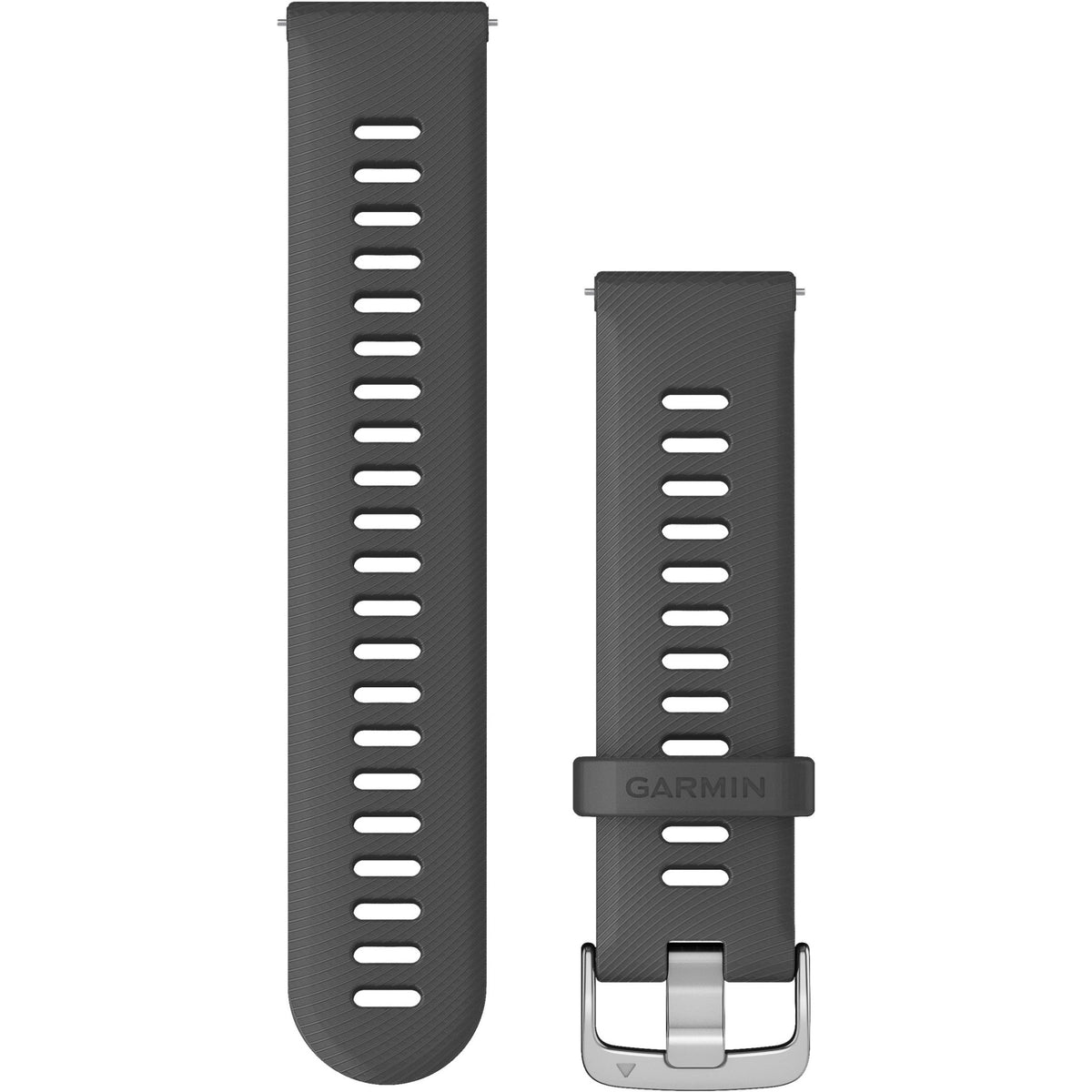 Quick Release Band 22 mm – Grey with Silver Hardware – Fitness New Zealand
